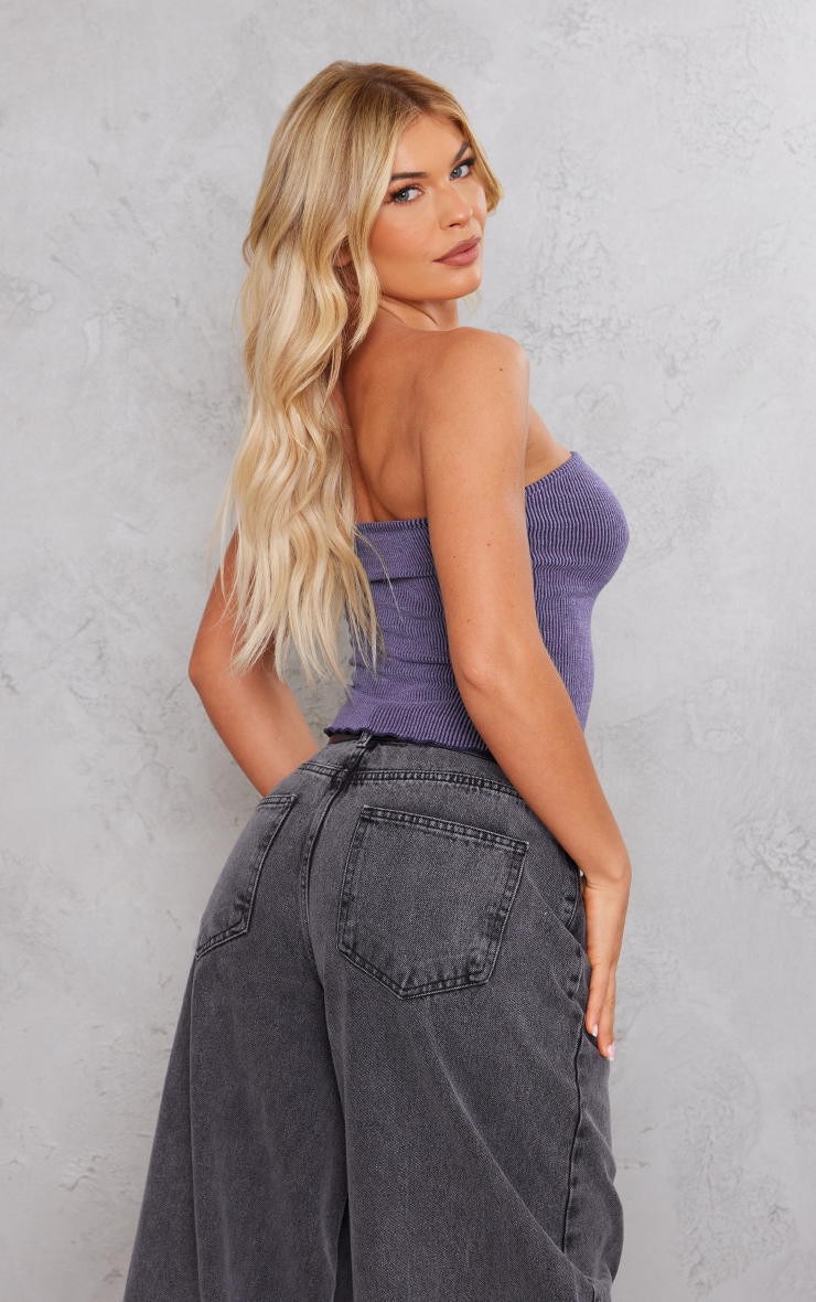 Blue Contrast Rib Cut Out Front Tube Top | PrettyLittleThing AUS