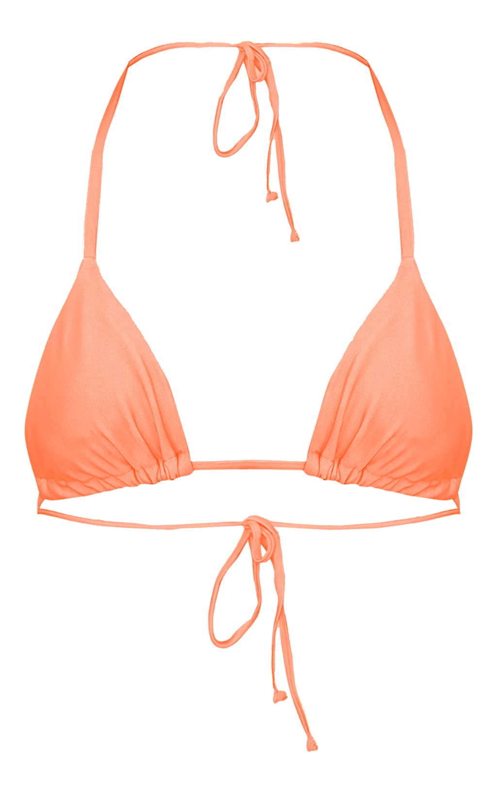 Coral Mix & Match Triangle Bikini Top | Swimwear | PrettyLittleThing USA