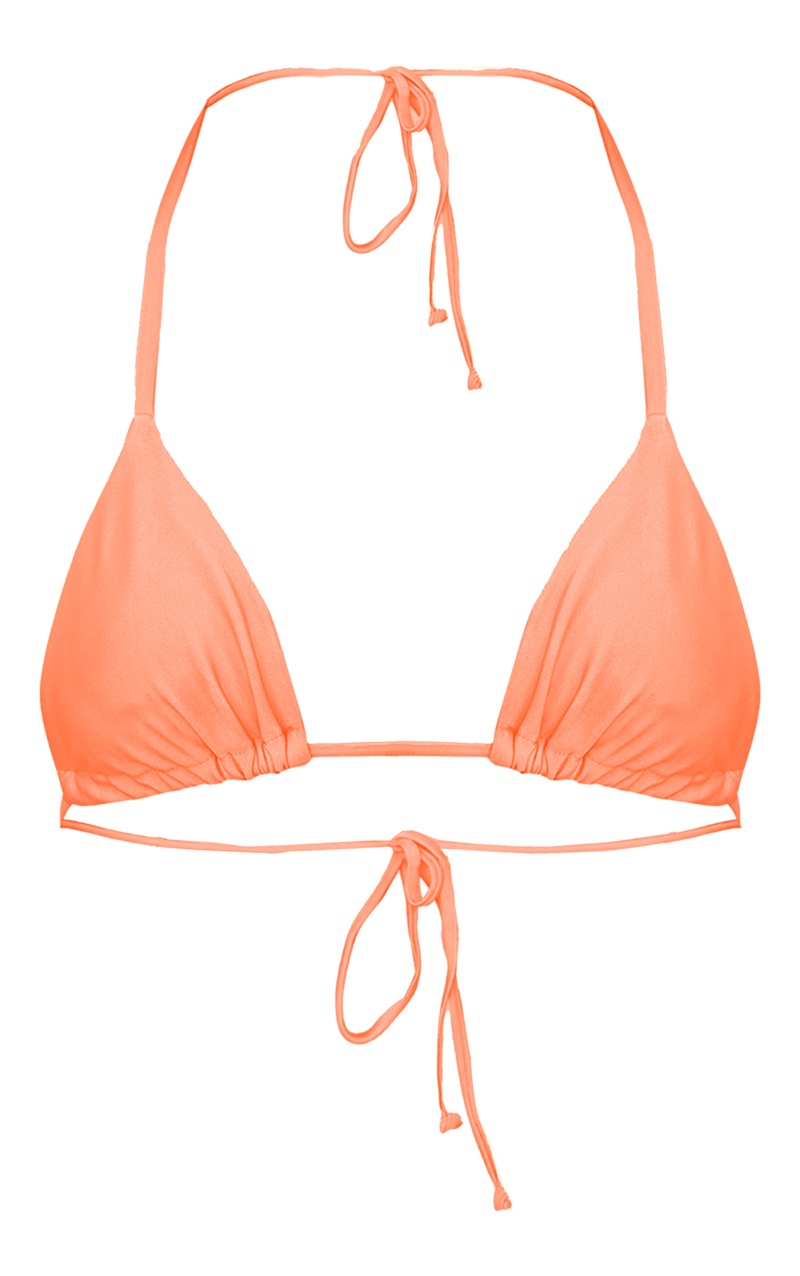 Coral Mix & Match Triangle Bikini Top | Swimwear | PrettyLittleThing Coral Mix & Match Triangle Bikini Top | Swimwear | PrettyLittleThing