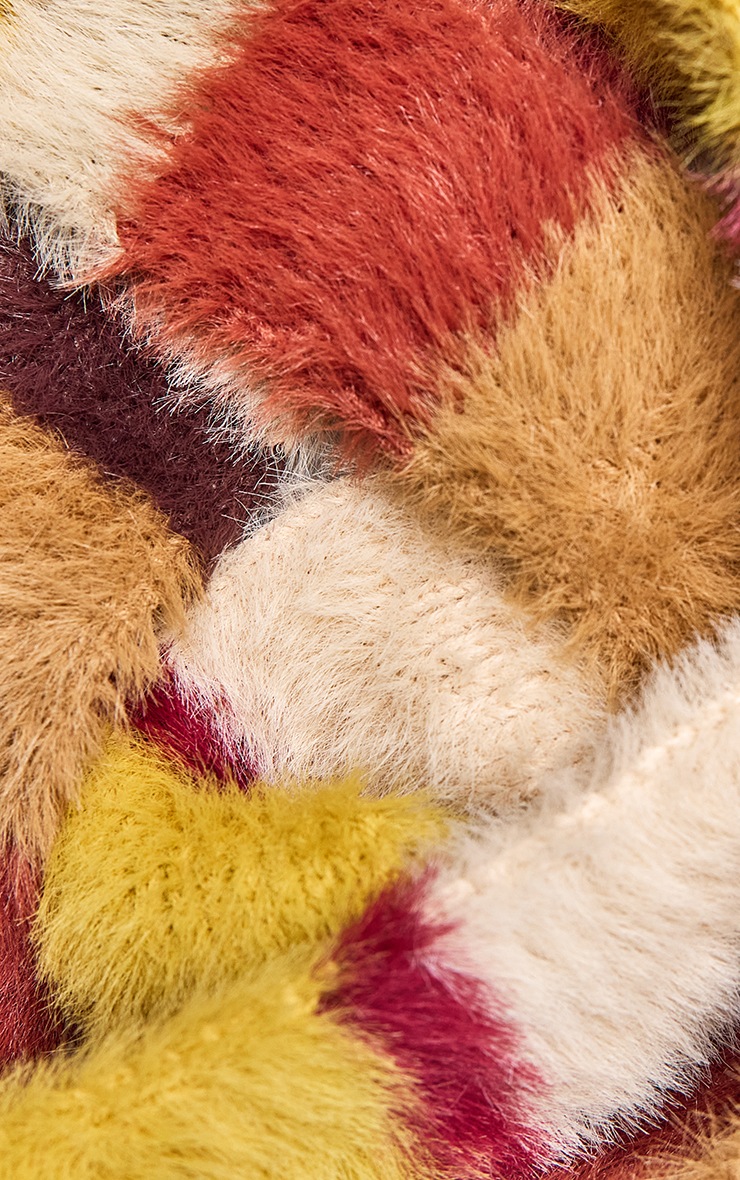 Rust Tonal Skinny Fluffy Scarf | Accessories | PLT