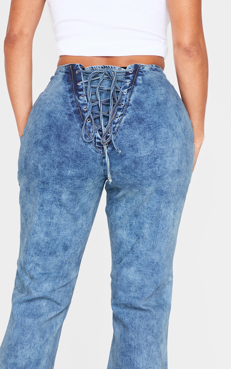 Shape Light Blue Wash Denim Back Flare Jeans Shape