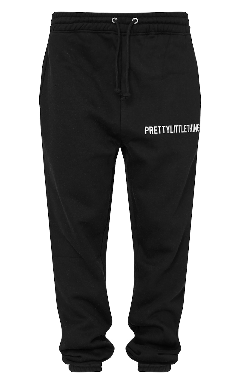 PLT Black Logo High Waisted Cuffed Sweatpants | Sweat ...