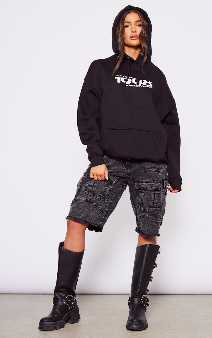 Black Studio 1998 Printed Hoodie | Athleisure | PLT