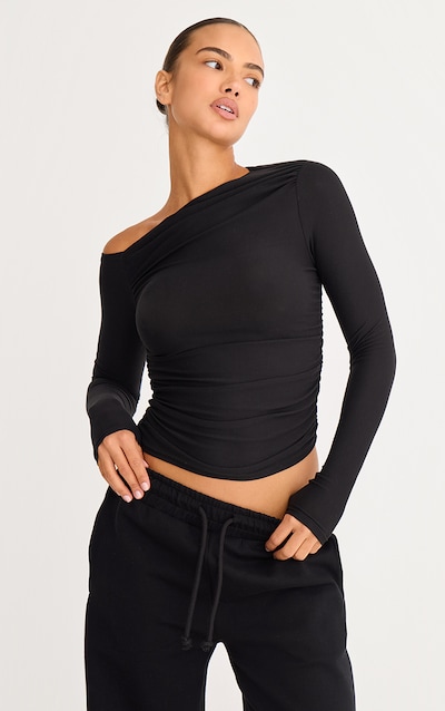Long Sleeve Black Tops | PrettyLittleThing