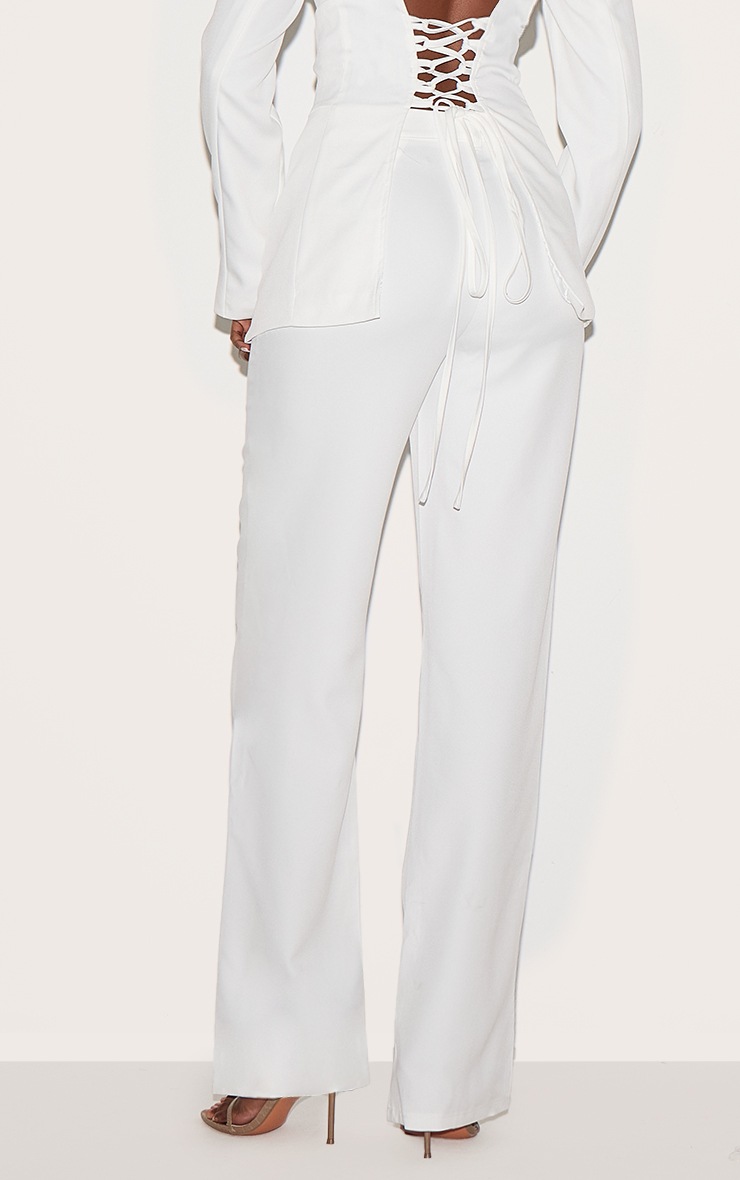 White Wide Leg High Waist Pants | Co-ords | PrettyLittleThing USA