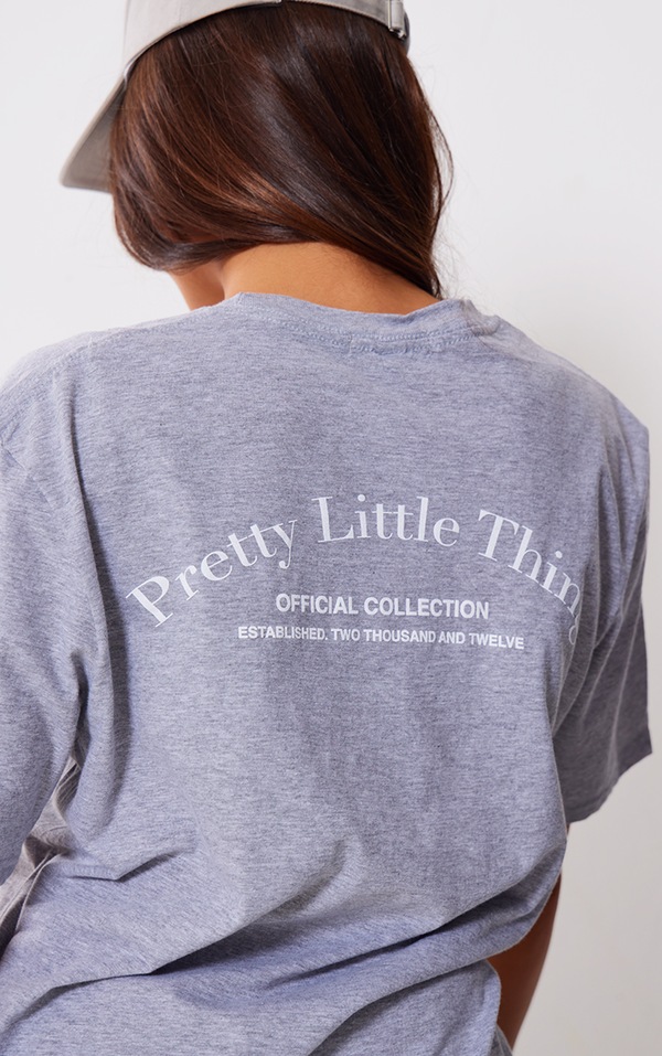 PLT Grey Marl Collection Printed T Shirt | Tops | PLT