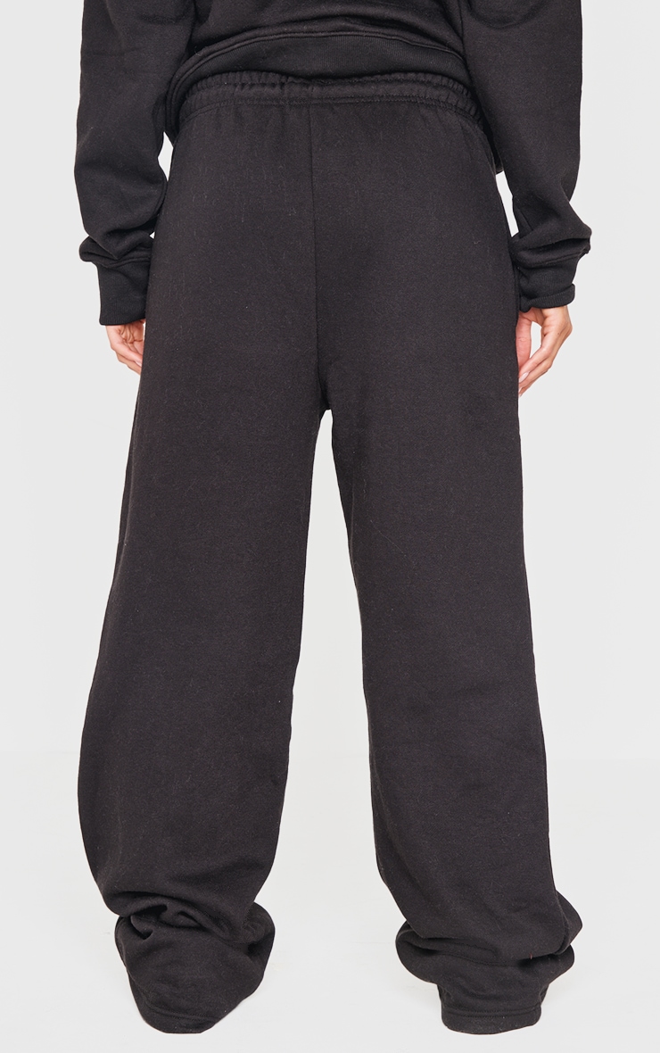 Black Straight Leg Seam Detailed Sweatpants | Athleisure ...