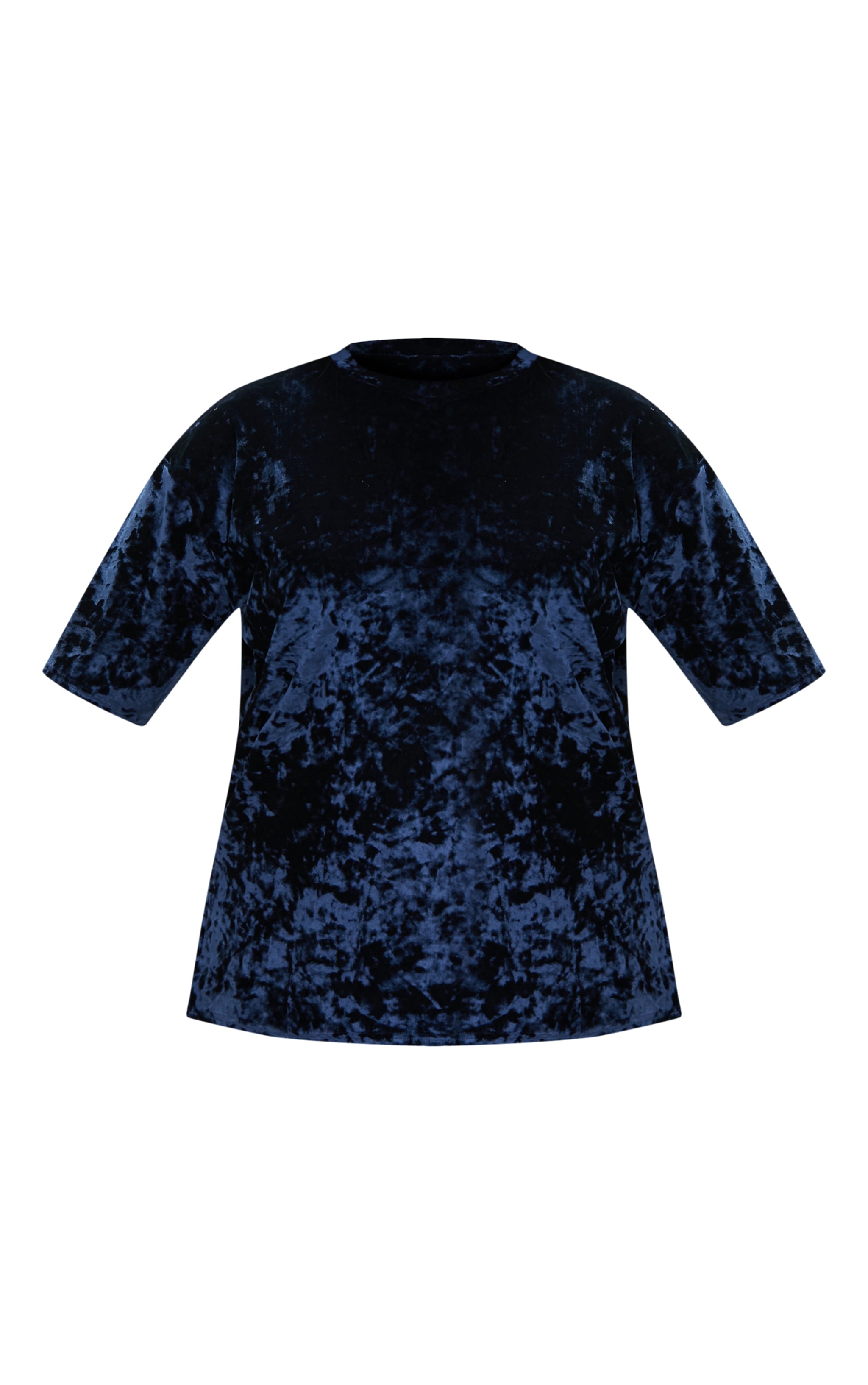 Plus Blue Velvet T-Shirt. Plus Size | PrettyLittleThing USA