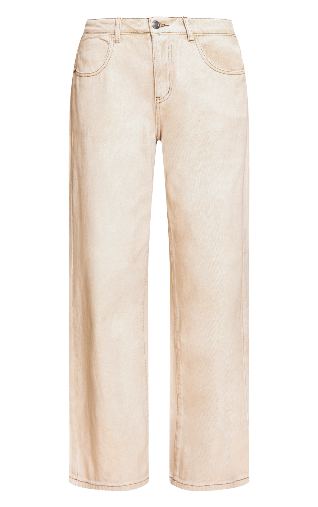 Washed Stone Mid Waist Wide Leg Jeans | Denim | PLT