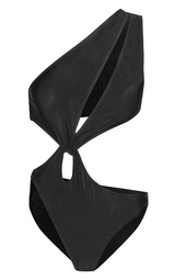 Black Loop One Shoulder Swimsuit | Swimwear | PrettyLittleThing USA