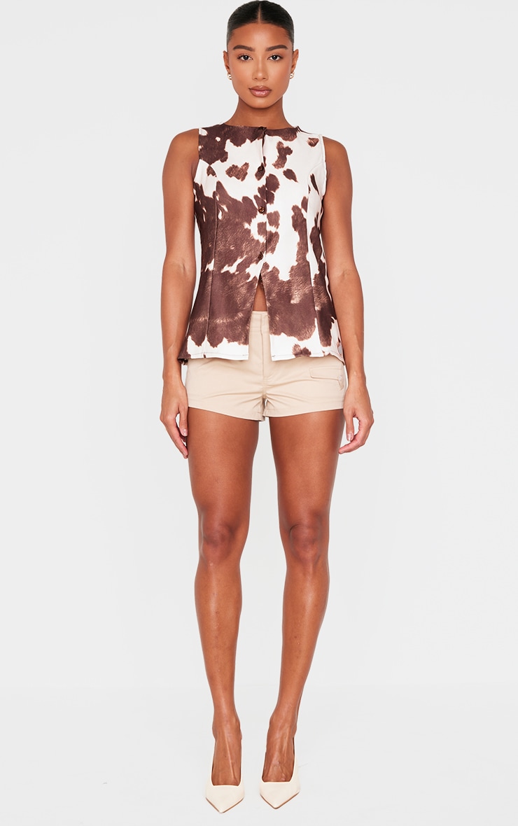 brown cow pattern top