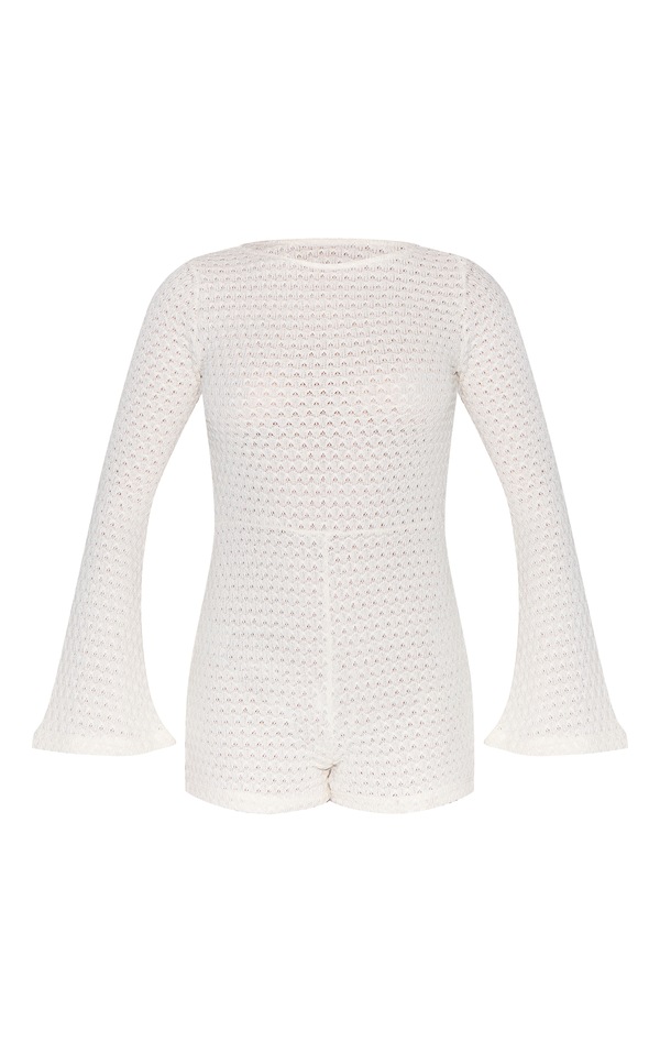 Petite Cream Textured Jersey Long Sleeve Unitard | Petite ...