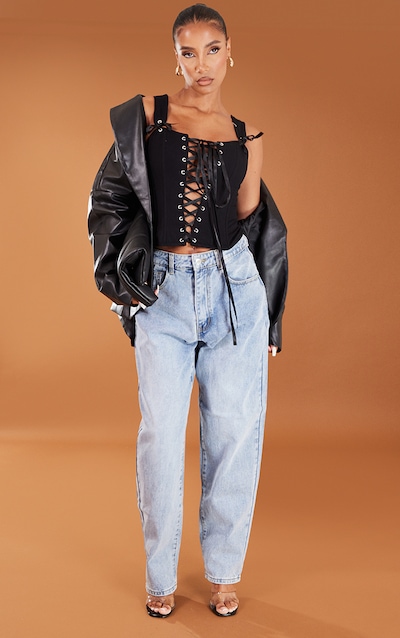 Lace Up Shirts | Women's Lace Up Tops | PrettyLittleThing UAE