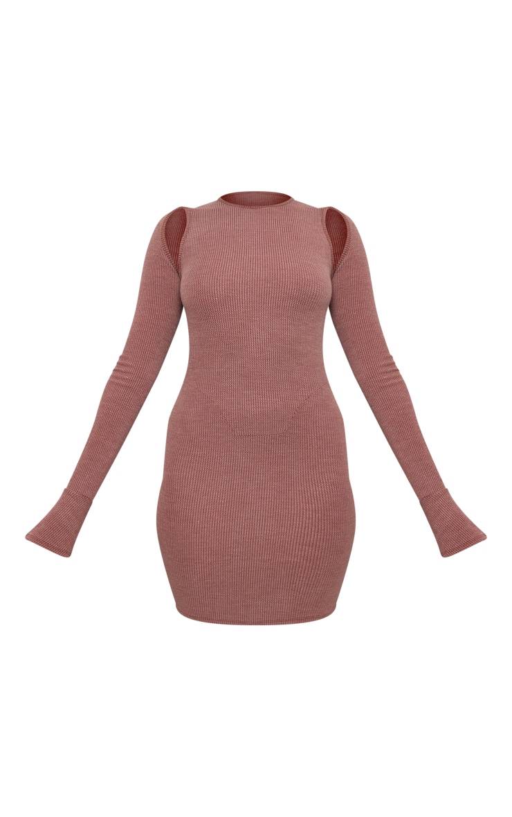 Espresso Textured Rib Shoulder Cut Out Dress | Dresses ...