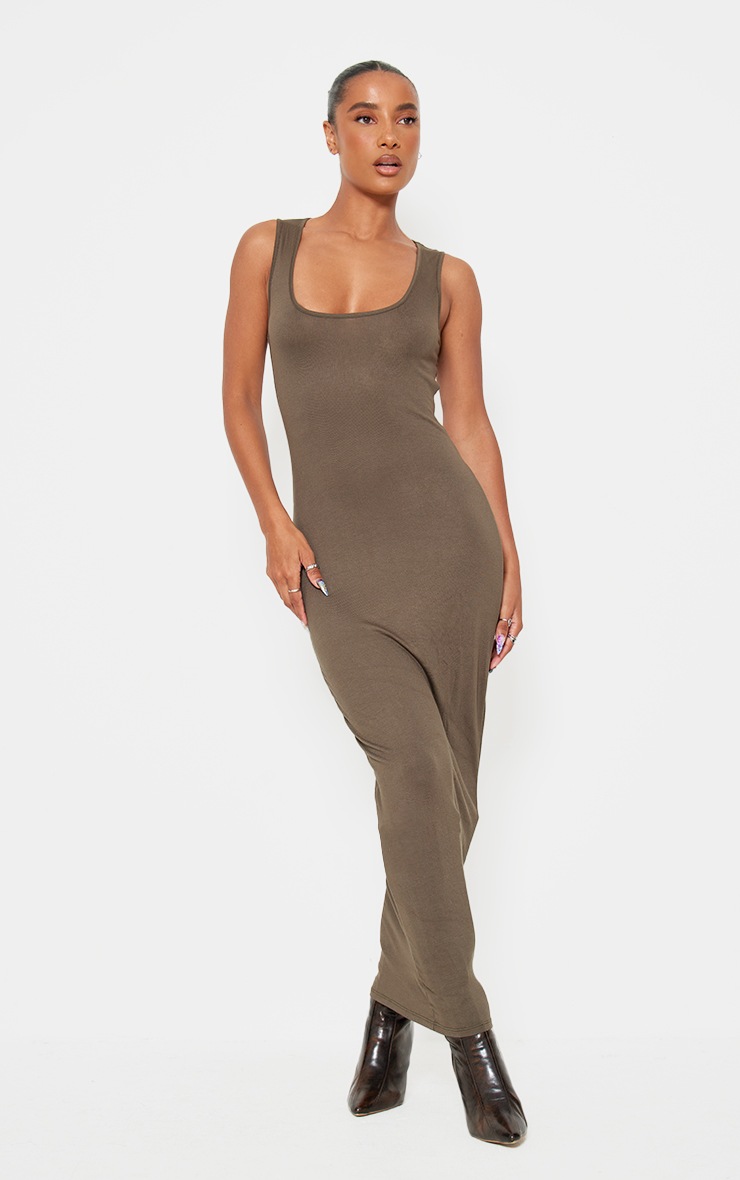 Olive Basic Simple Maxi Dress | Dresses | PrettyLittleThing USA