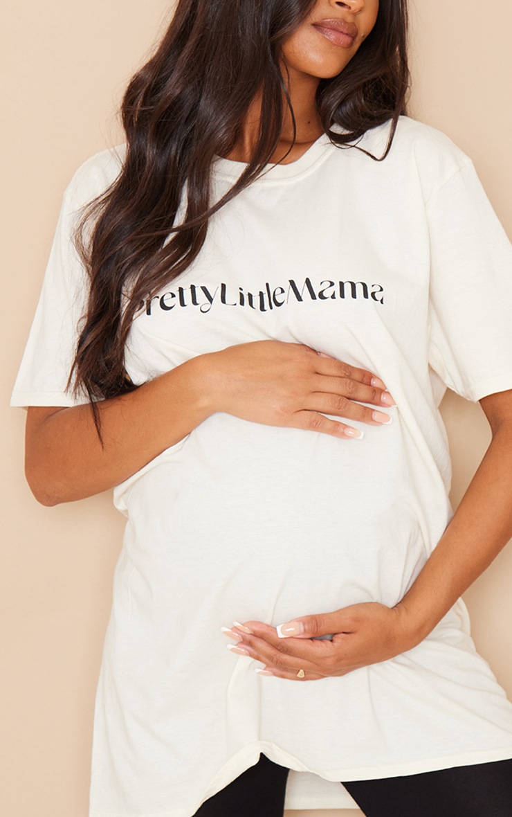 Maternity Cream Prettylittlething T Shirt | PrettyLittleThing