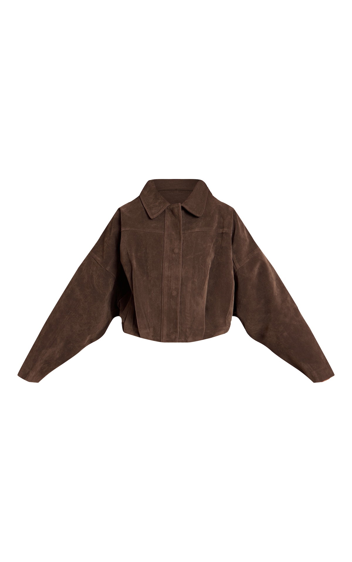 Khaki Faux Suede Covered Placket Bomber Jacket | Outerwear | PLT