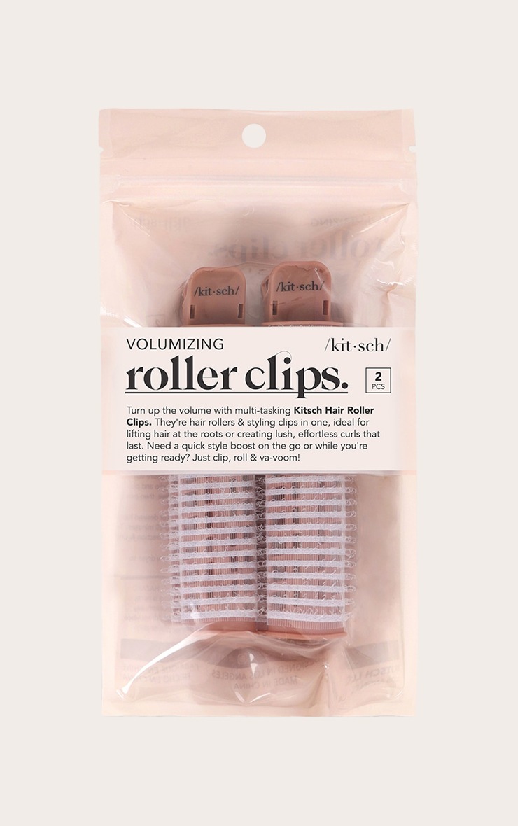 Kitsch Recycled Plastic Volumising Hair Rollers 2 Piece Set Terracotta ...