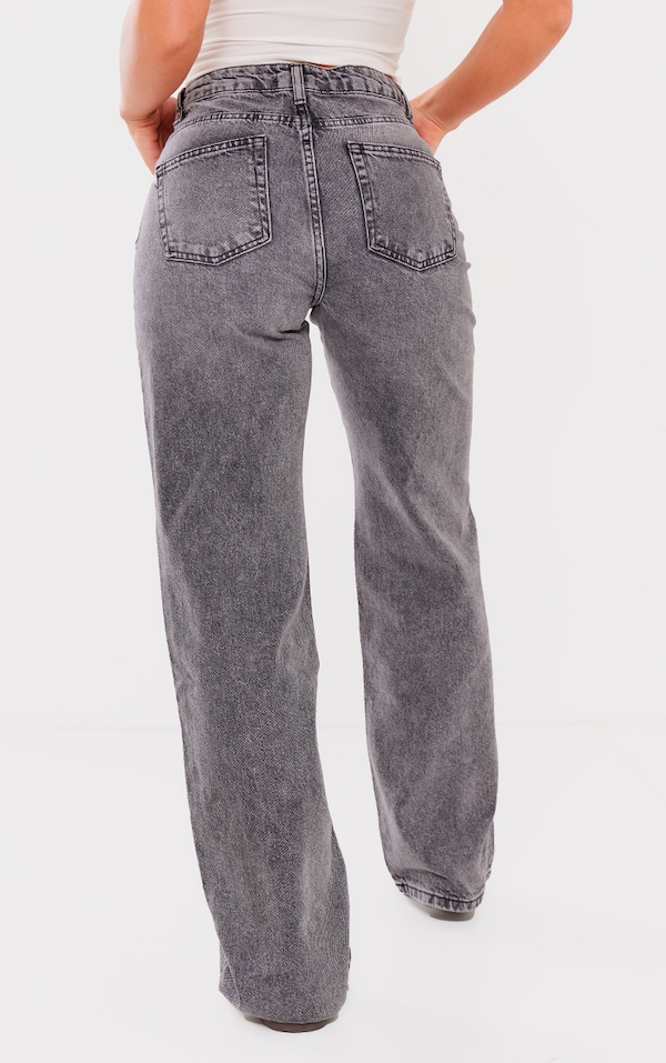 Washed Grey Straight Leg Jeans | Denim | PLT