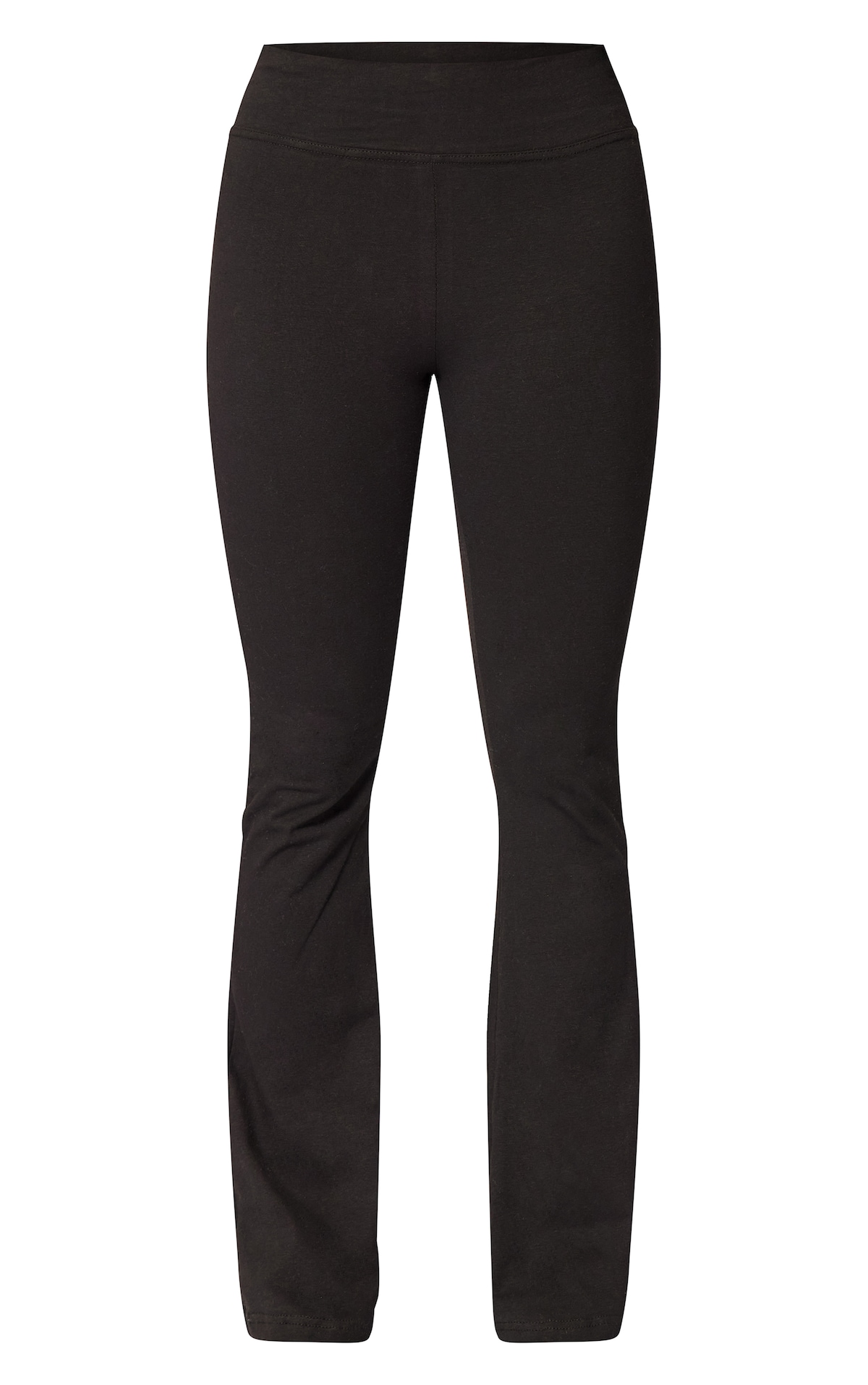 PLT SPORT Black Melange Flared Yoga Pants | Athleisure ...