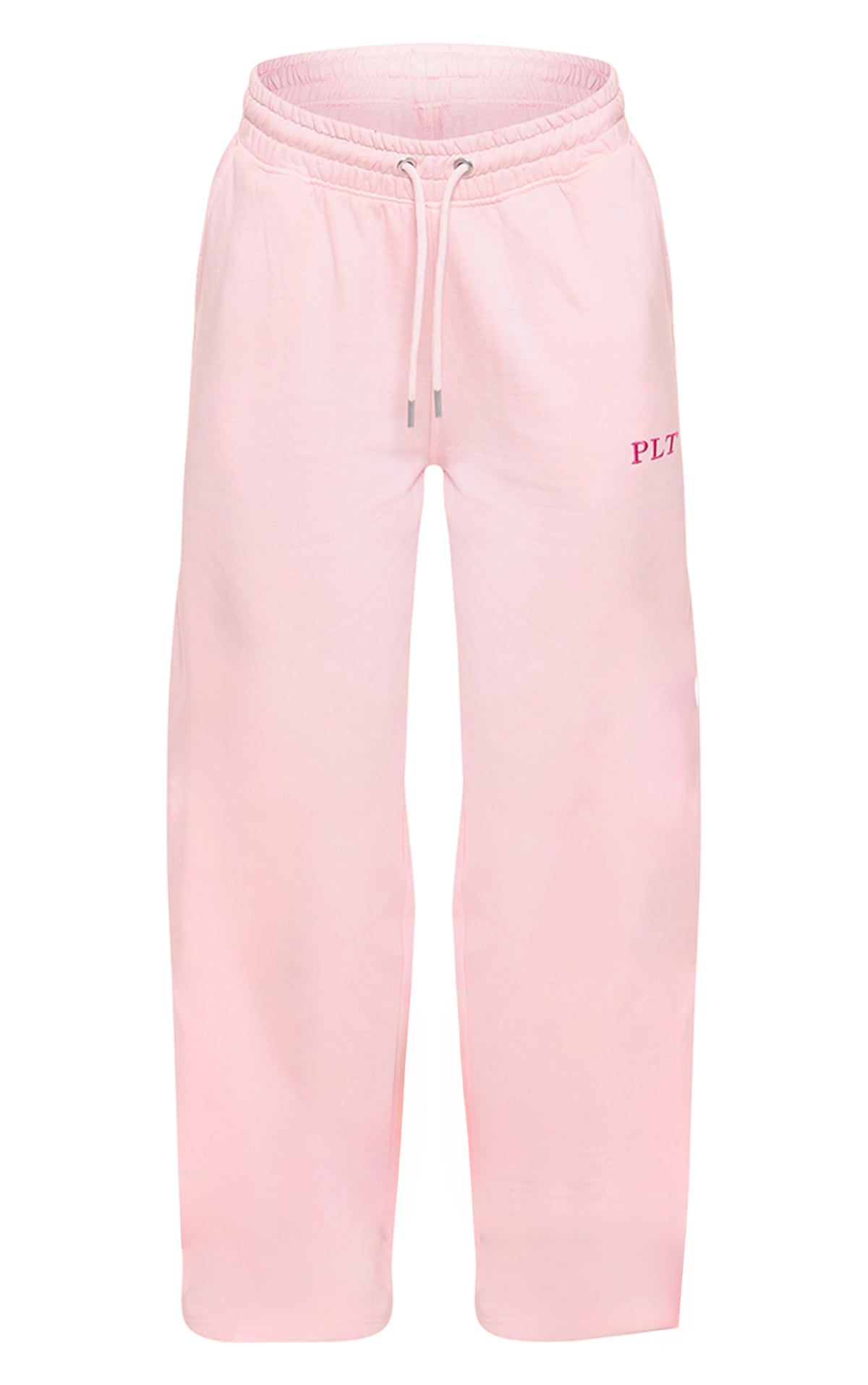 PLT Light Pink Washed Low Rise Wide Leg Jogger | Athleisure | PLT