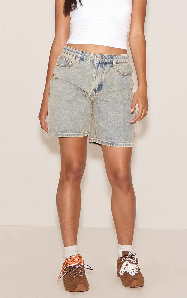 Vintage Low Rise Denim Jorts | Denim | PrettyLittleThing USA