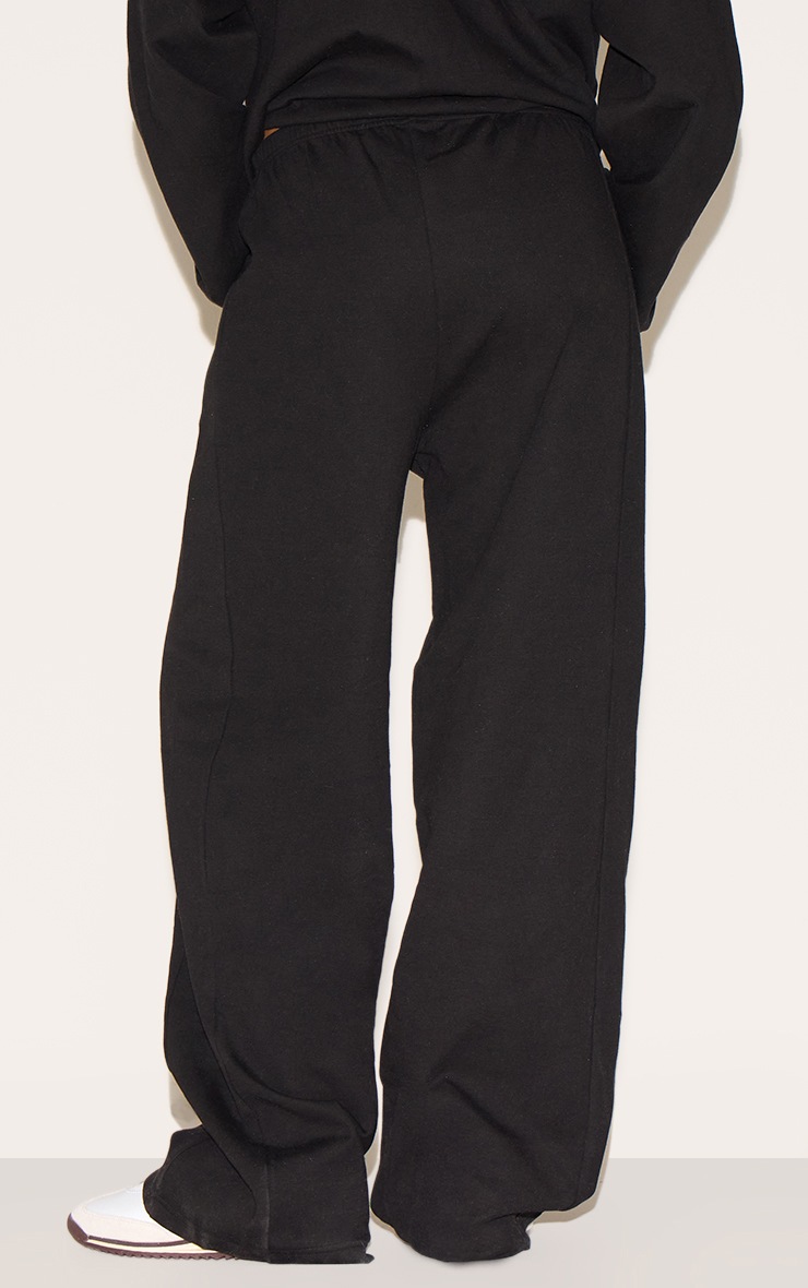 Petite Black Interlock Wide Leg Sweatpants | Petite | PLT USA