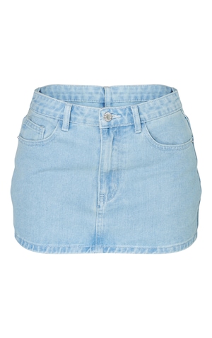 Petite Washed Blue Micro Mini Denim Skirt | Petite | PLT