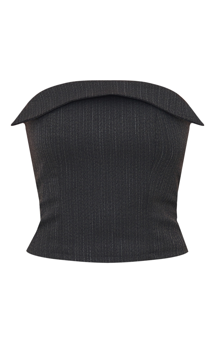 Grey Woven Fold Over Bandeau Corset | Co-Ords | PrettyLittleThing Grey Woven Fold Over Bandeau Corset | Co-Ords | PrettyLittleThing