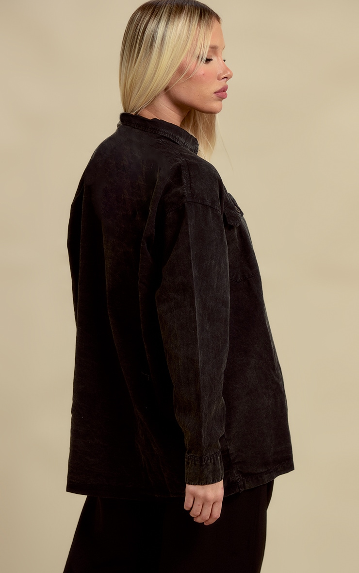 Charcoal Washed Cargo Utility Shirt | Tops | PrettyLittleThing USA