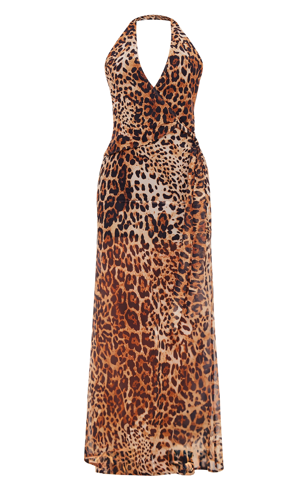 Leopard Print Chiffon Wrap Maxi Dress | Dresses | PLT