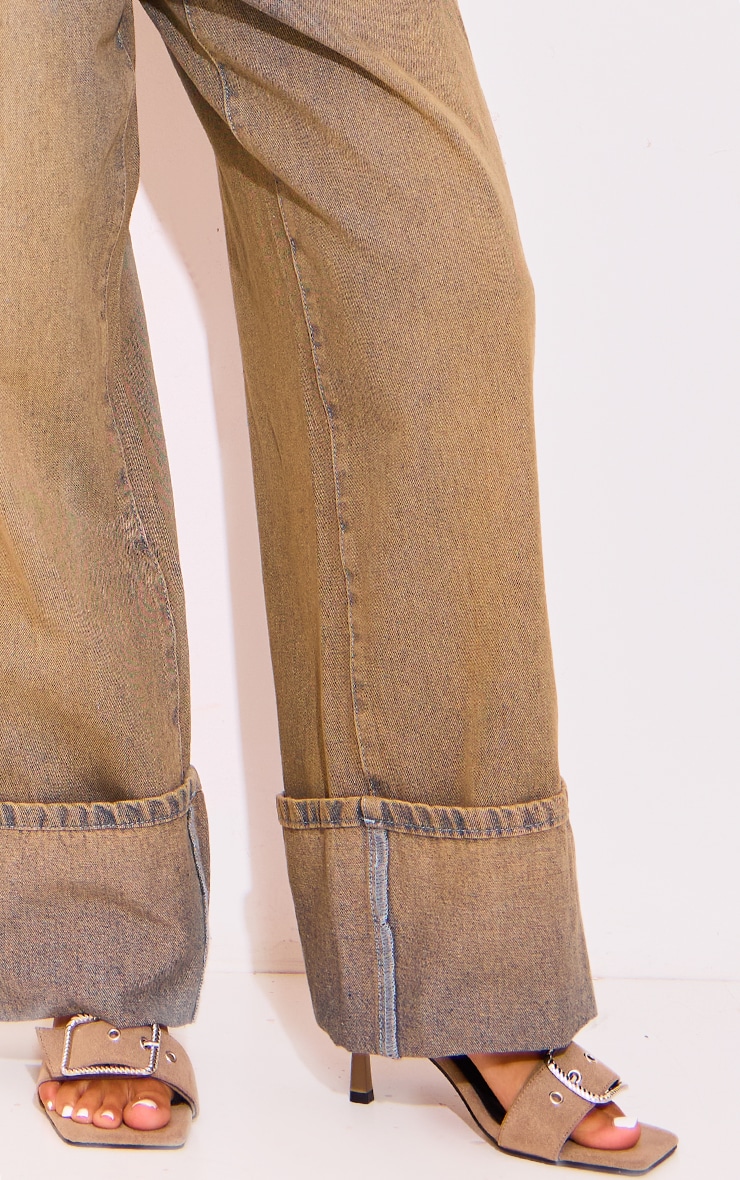 Petite Vintage Wash Denim Turn Up Low Rise Jeans | Petite | PLT