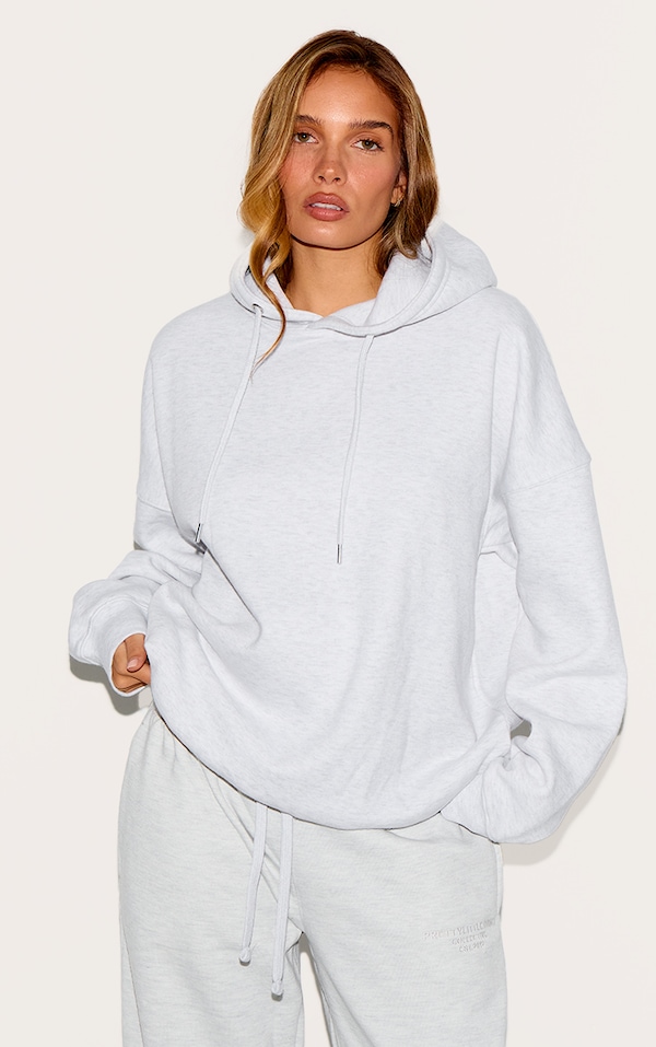 Ice Grey PLT Studio Archive Puff Oversized Hoodie | Sweat ...