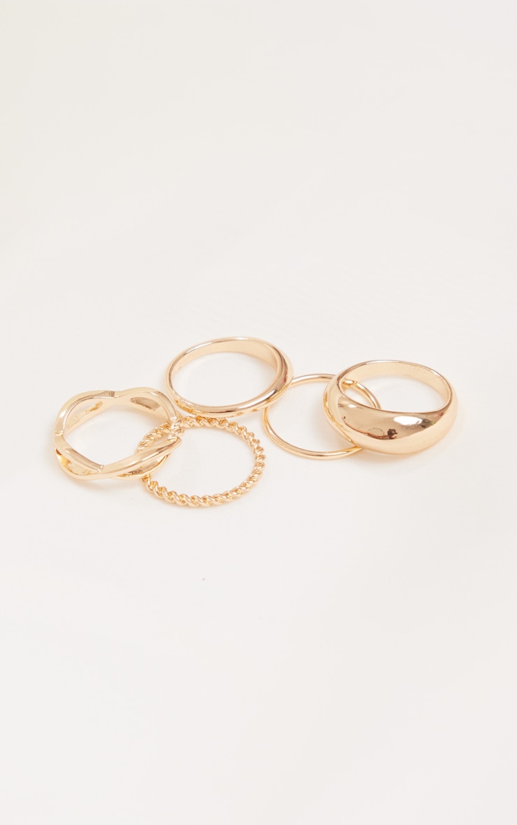 Gold Simple Rings | Accessories | PrettyLittleThing USA