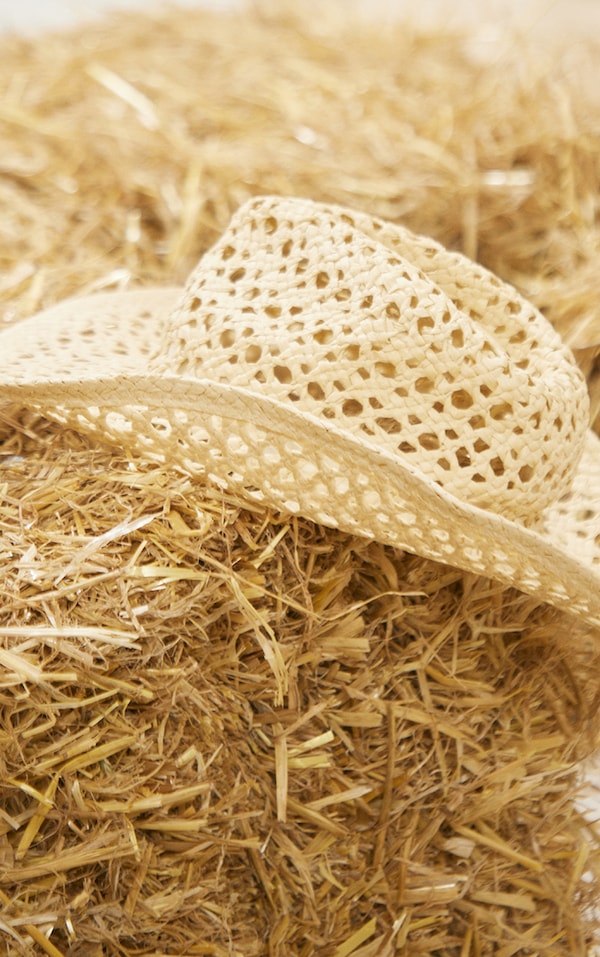 Natural Wicker Raffia Cowboy Sun Hat | Accessories | PrettyLittleThing USA
