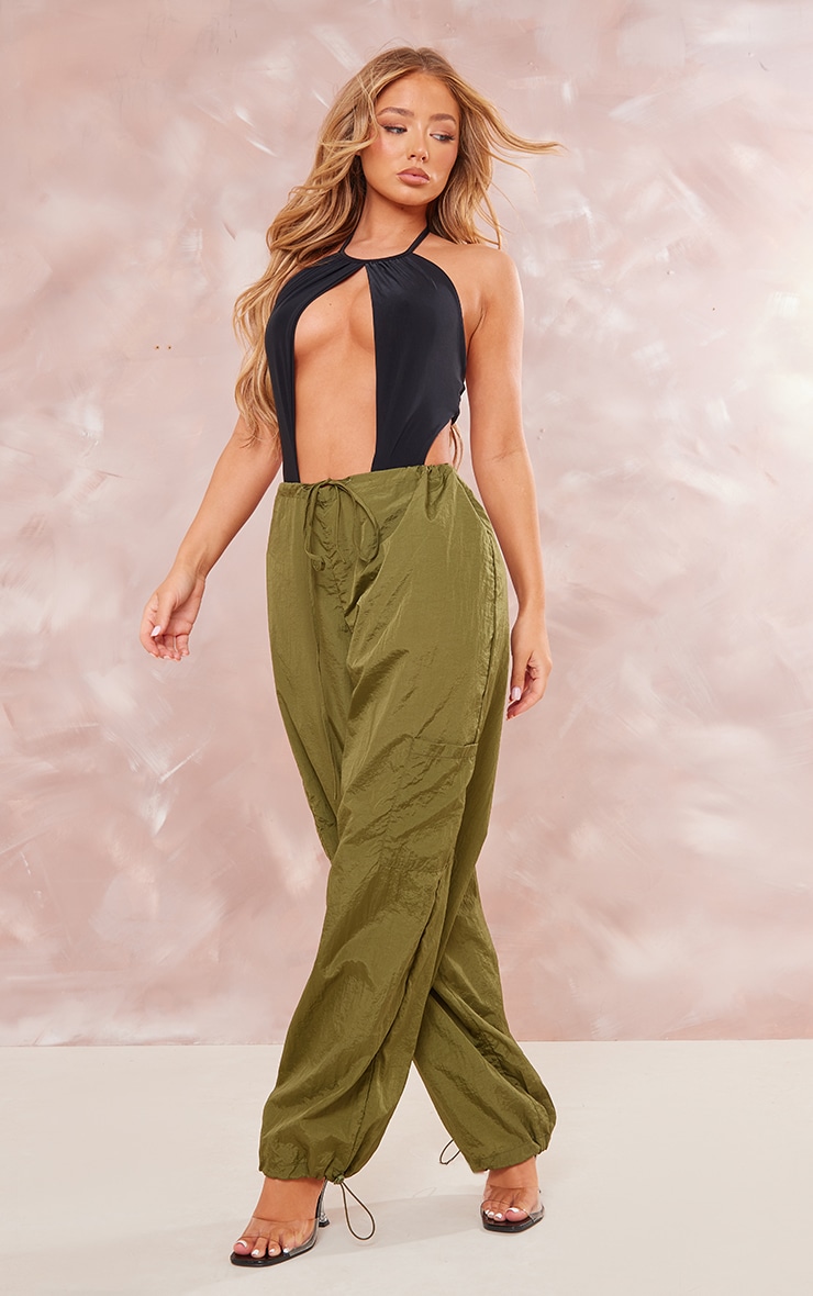 Black halter bodysuit | PrettyLittleThing USA