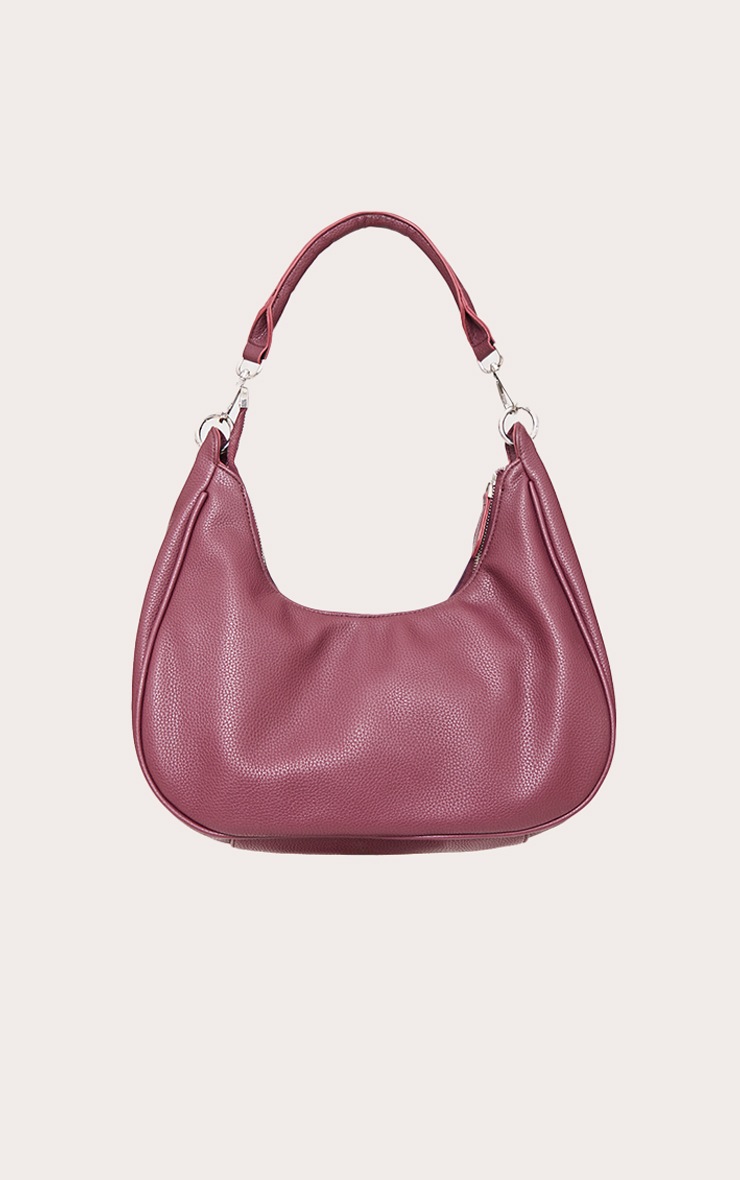 Plum Oversized Curved Shoulder Bag | Accessories | PrettyLittleThing USA