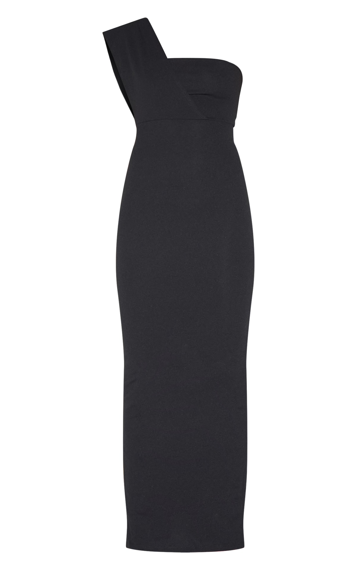 Black One Shoulder Fitted Maxi Dress | Dresses | PLT USA
