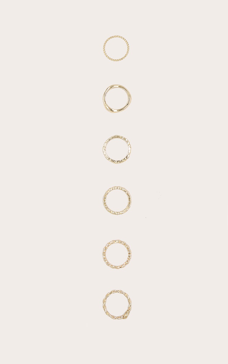 Gold Textured Ring Muti Pack | Accessories | PLT