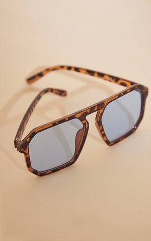 Tortoiseshell Blue Lens Aviator Sunglasses | Accessories ...