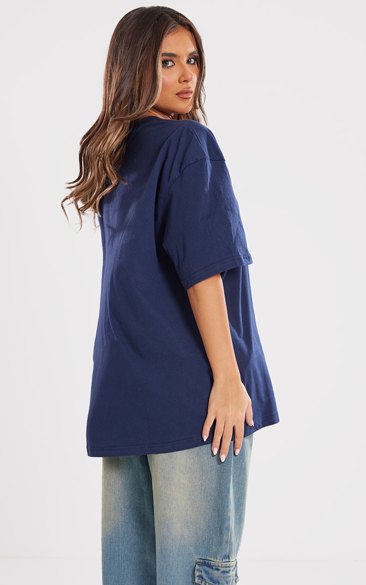 Dark Blue Boxy Oversized T Shirt | Tops | PLT