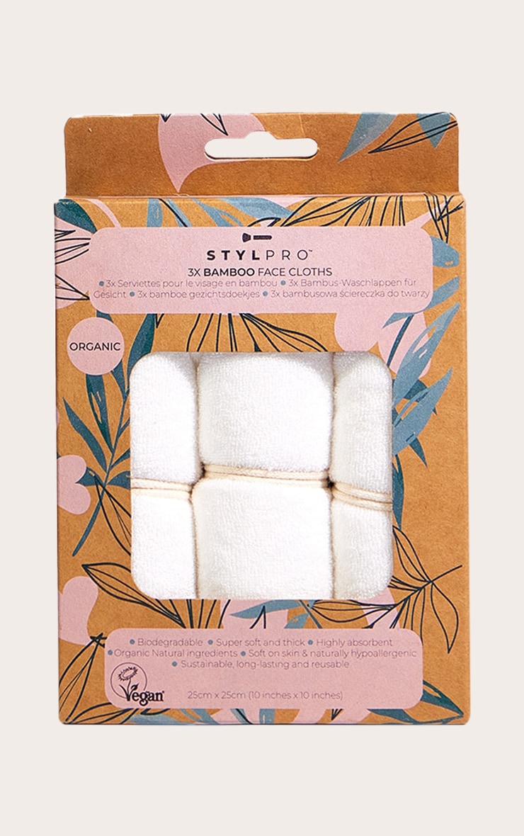 Stylpro Bamboo Face Cloths X3 | Beauty | PLT