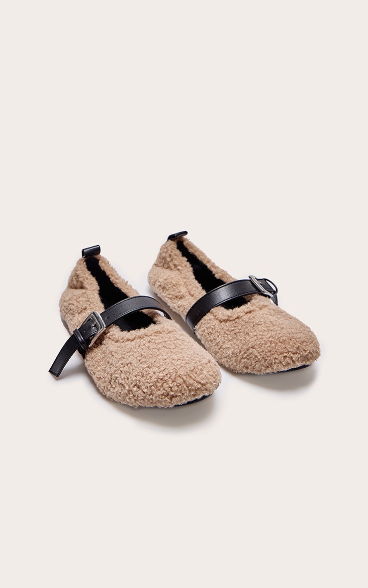 Teddy Borg Buckle Strap Flat Ballet Pumps | Footwear | PrettyLittleThing