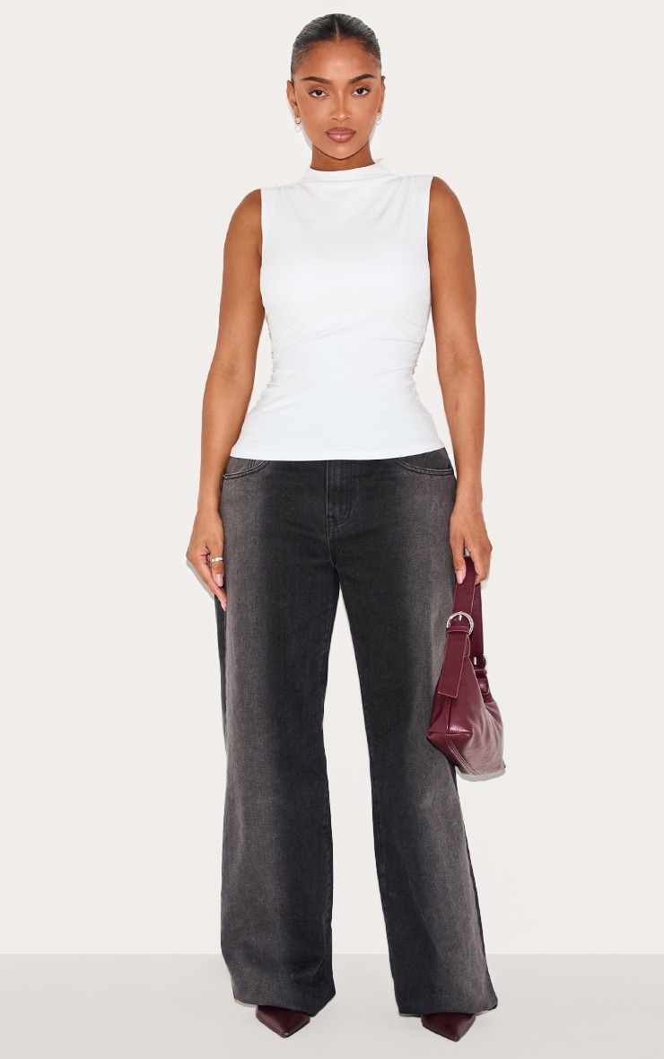 Shape White Built In Bra Sculpt Boat Neck Top | Shape | PLT