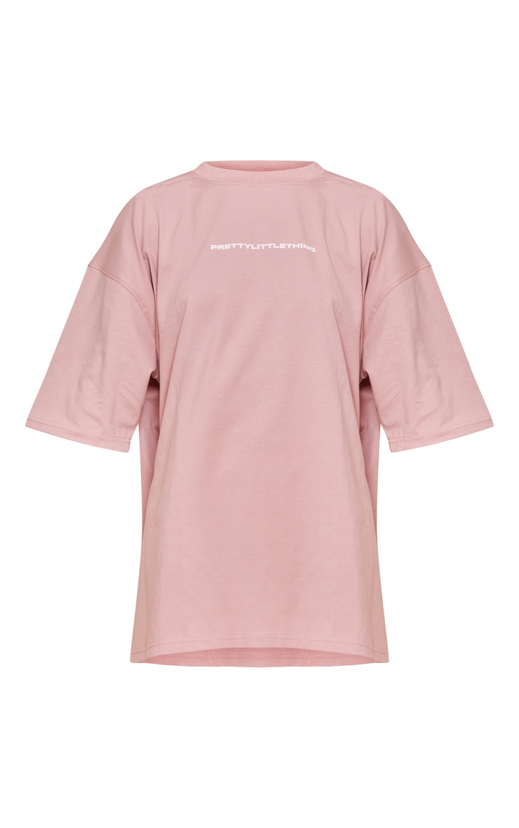 Plt Light Pink Print Oversized T-Shirt | PrettyLittleThing USA