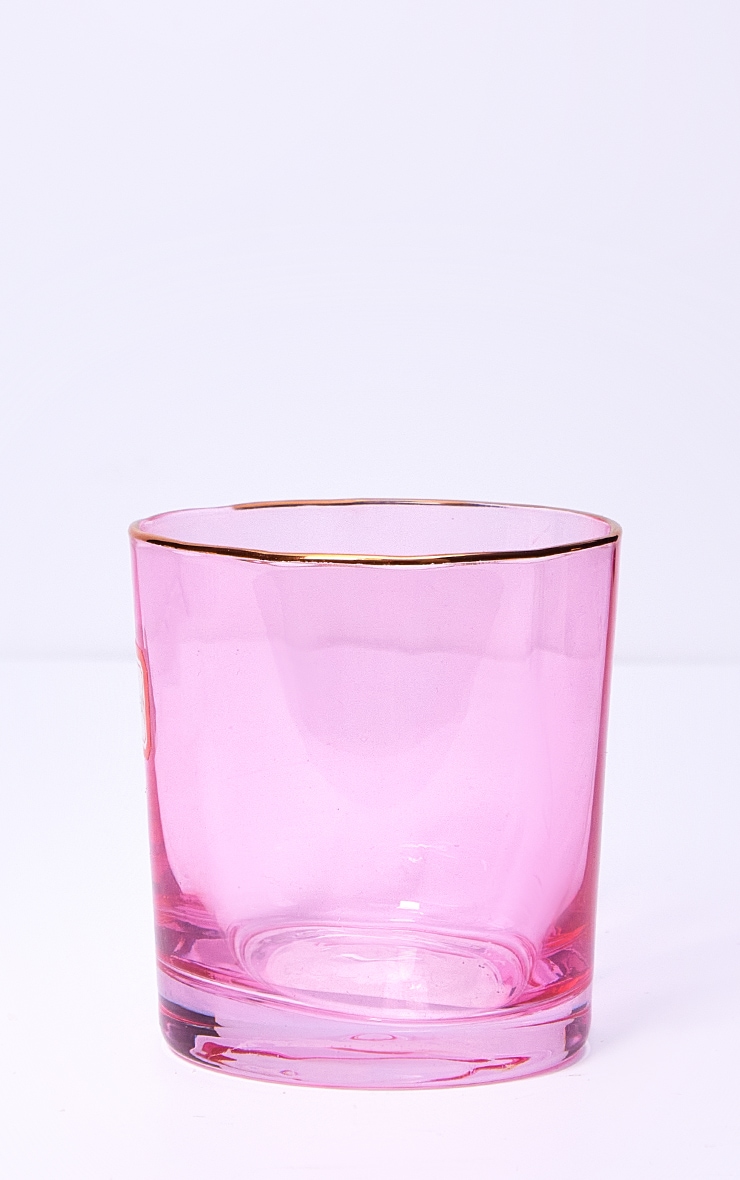 Pink Cocktail Glass With Gold Rim | PrettyLittleThing AUS