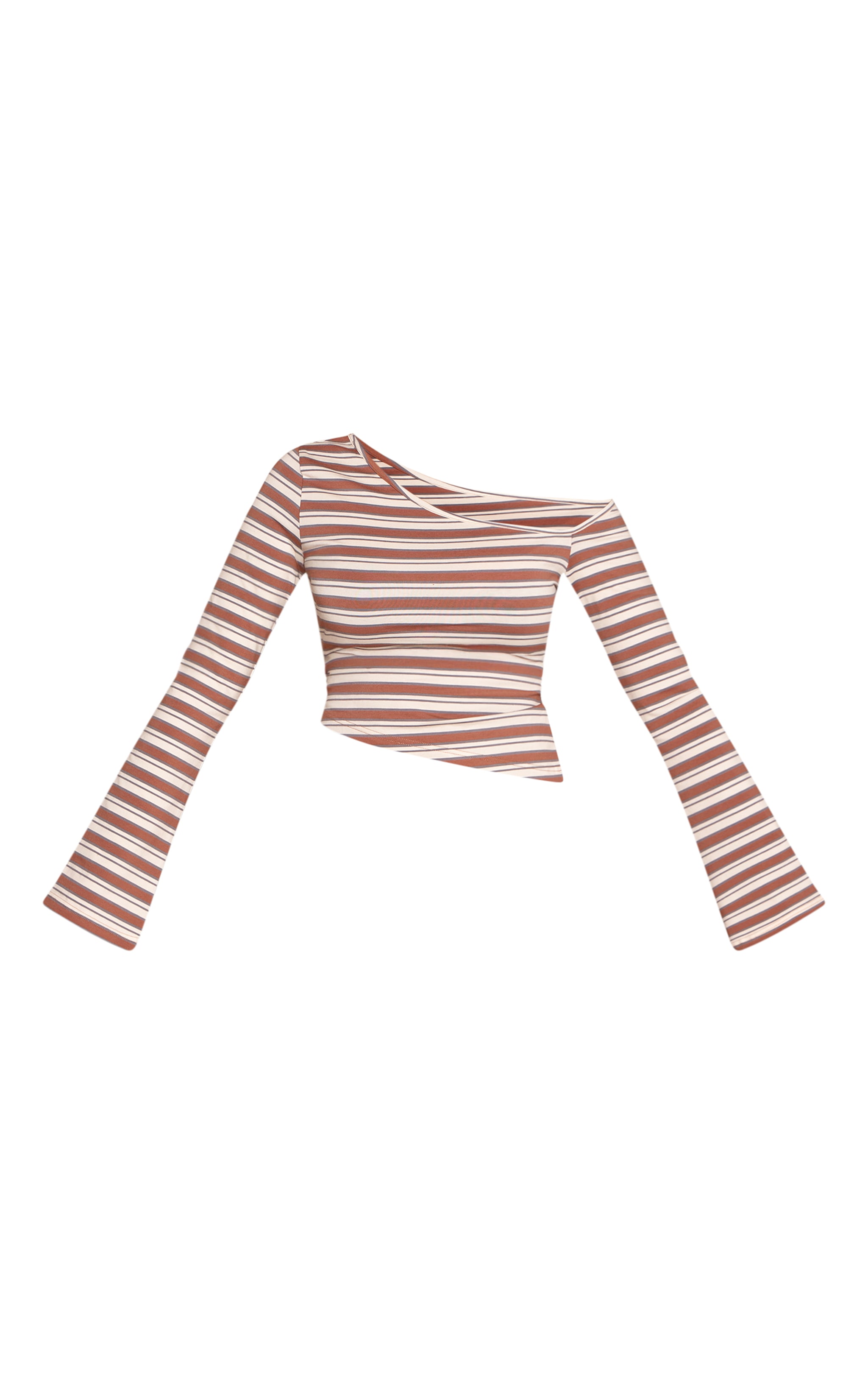Shape Chocolate Striped Off The Shoulder Top | Shape | PLT