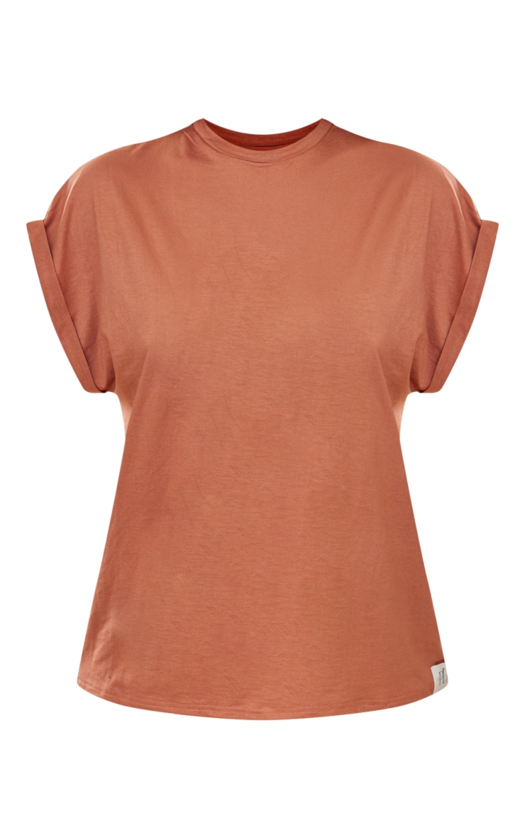 Prettylittlething Mocha Badge Jersey Pj Vest | PrettyLittleThing