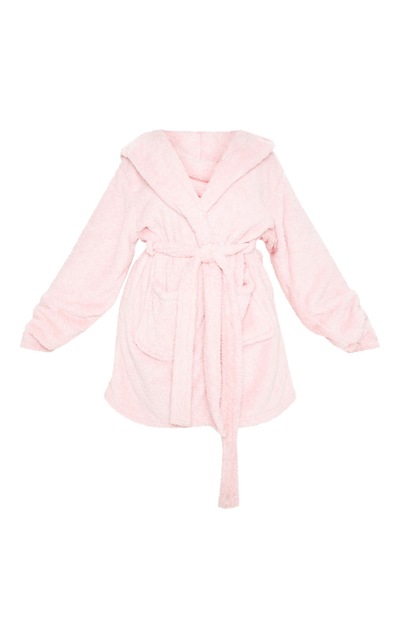PRETTYLITTLETHING Plus Pink Fluffy Dressing Gown | PrettyLittleThing AUS