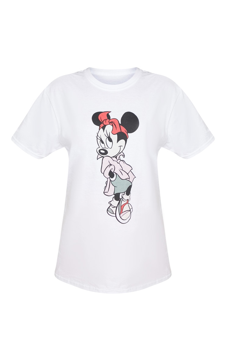 White Disney Minnie Mouse Print T Shirt | PrettyLittleThing